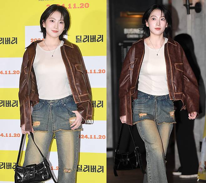 카라 강지영 물오른 숏컷 미모 확 달라보이는 비주얼 크롭 레더 재킷룩 뷰티는 내운명