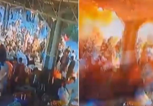 영상기차역 한복판서 ‘펑 20여 명 사망파키스탄 테러 당시 Cctv 공개 포착