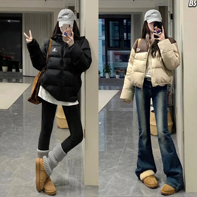 외출할 때 입기 좋은 겨울 캐주얼룩 코디 내일 옷 뭐입지