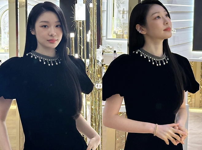 디올 여신 김연아 블랙 드레스 입고 우아한 여왕님 스타픽