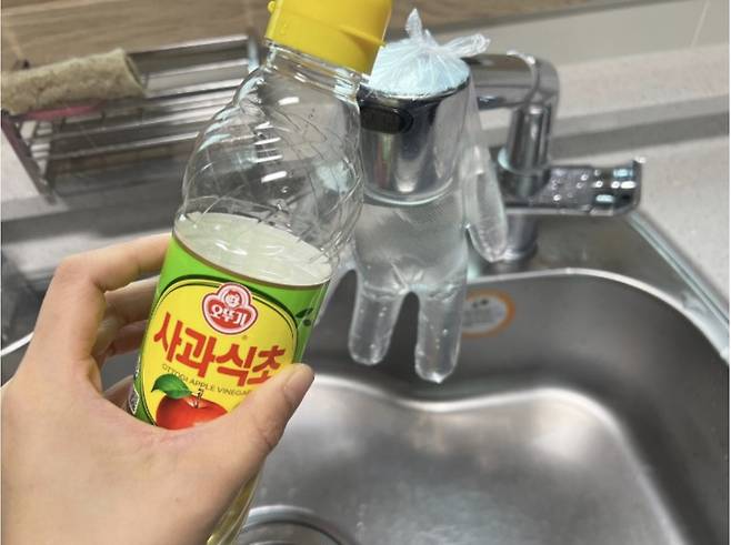 싱크대에 비닐장갑을 묶어두니 삶의 질이 달라졌어요 오늘살림루틴