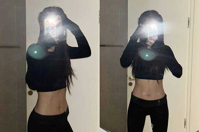 애둘맘 맞아 복근있는 잘록한 허리 자랑한 전 걸그룹 멤버 가지뉴스