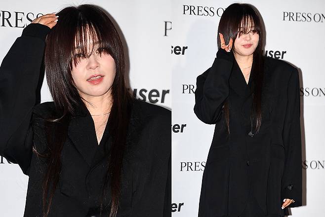 최강희 아무래도 4차원 앞이 보일듯 말듯 새침한 올블랙 슈트룩 대본은 내운명
