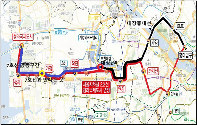 대장·홍대선 인천 청라 연장 올해 안에 결정환승 방식