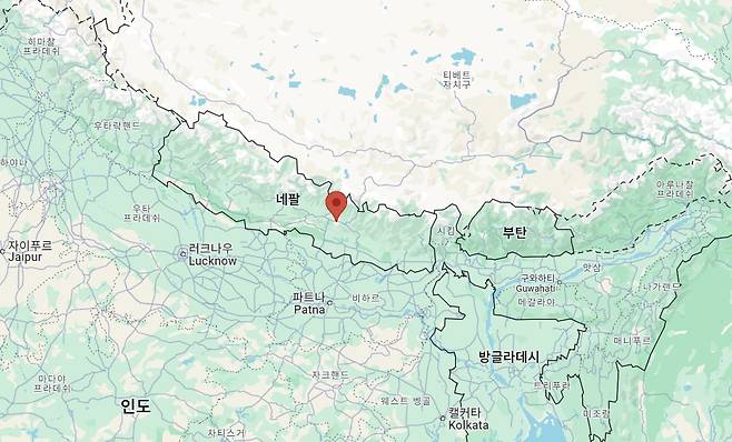 네팔 수도 카트만두 인근 지역서 규모 55 지진 발생