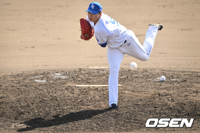 와우 KKK! 그것도 챔프 압도, 152km 슈퍼루키 진짜 물건이다 "가장 마음에 든 투구" [오!쎈 오키나와]