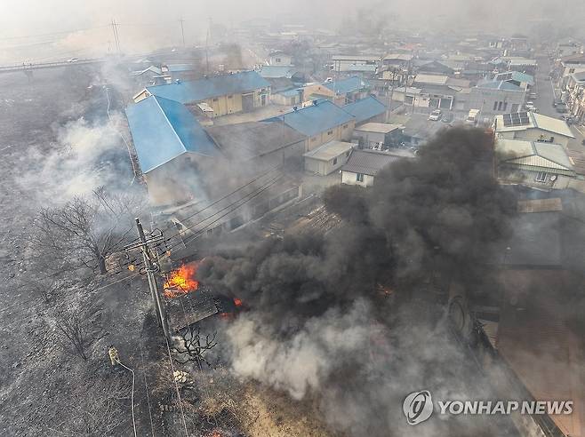 야속한 강풍 의성 산불 왜 안꺼지나진화대원마저 일시 대피