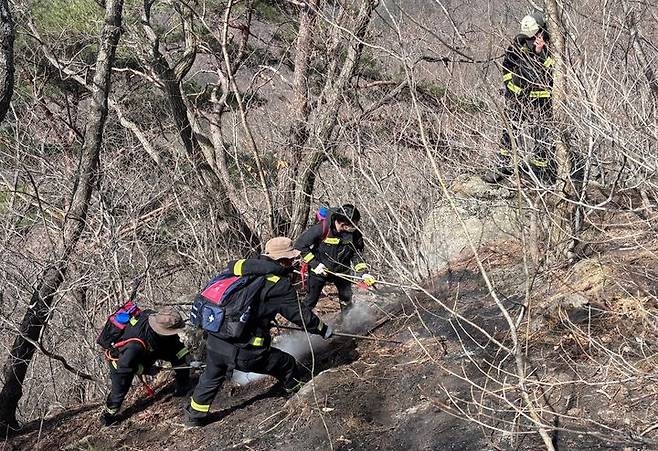 휴일 반납하고 달려온 레인저들…산청 산불 현장의 숨은 조력자들