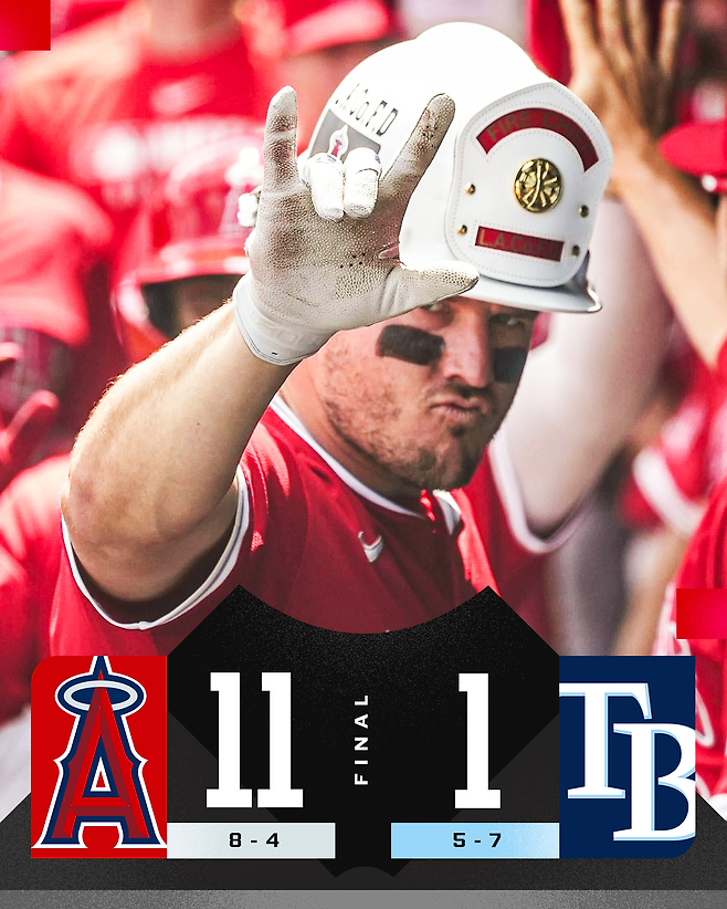 ‘한만두’는 전설이고 ‘한두’ 터졌다···LAA 조 아델, TB전 5회 솔로+스리런 ‘팀 역사상 세번째’