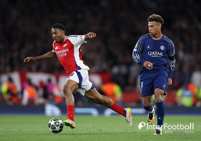 '이런 건 처음 보네' 아스널 DF, UCL 준결승 최연소 출전→경기 끝나기도 전에 기록 깨졌다