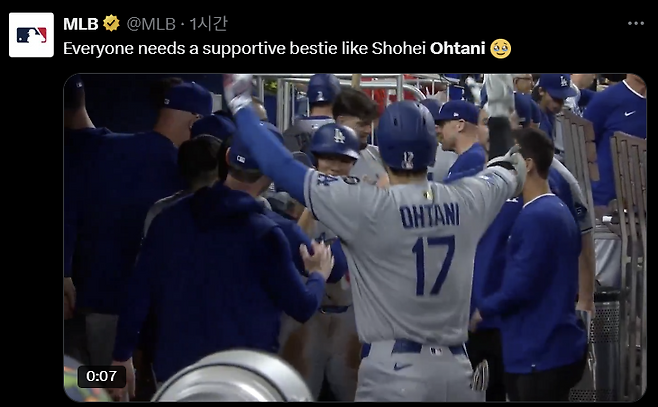 '오타니가 춤추며 환영했다' 김혜성 첫 선발 출전에 첫 안타·첫 득점·첫 타점, '다저스도 신났다'